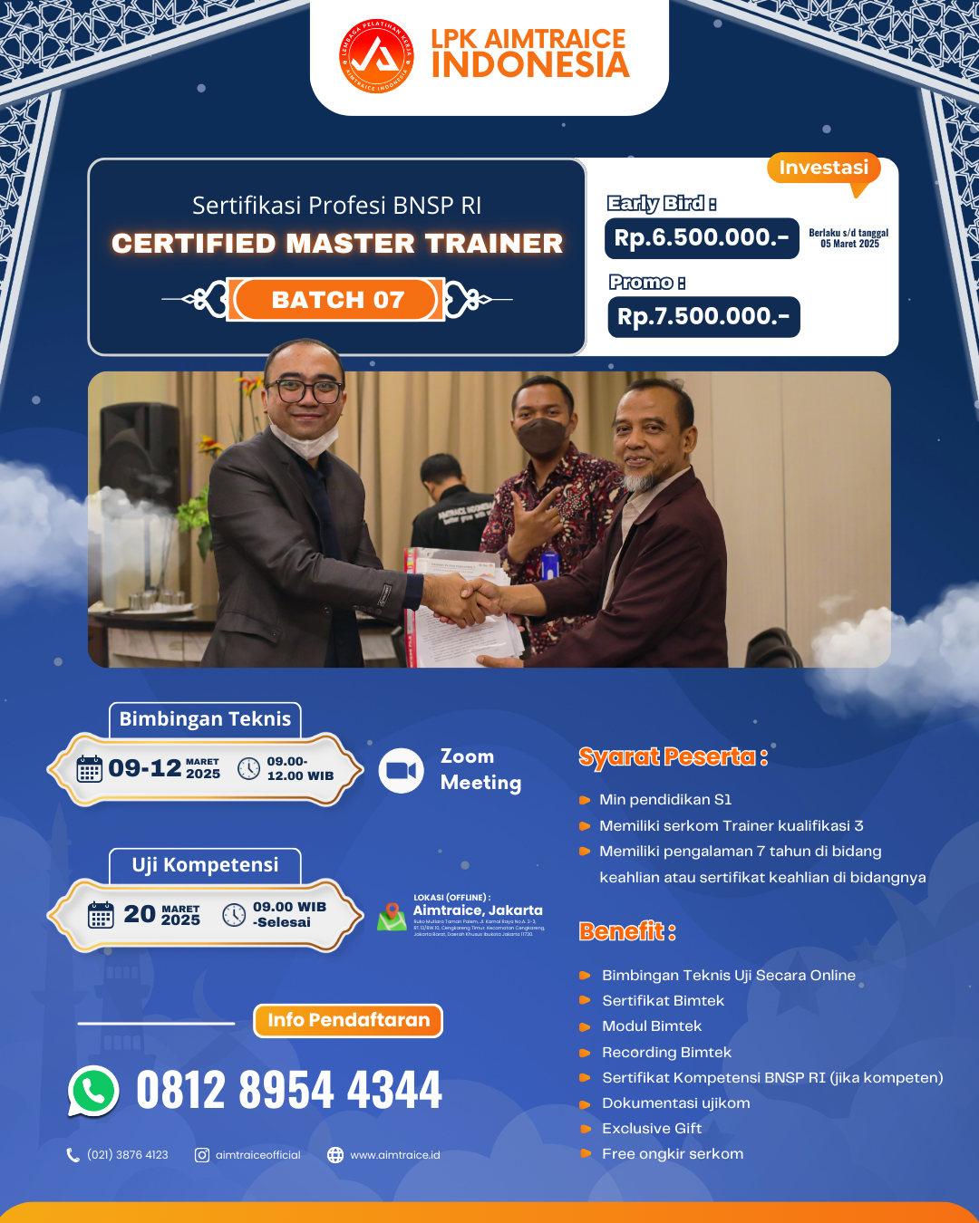 Sertifikasi Profesi BNSP RI Certified Master Trainer Batch 7