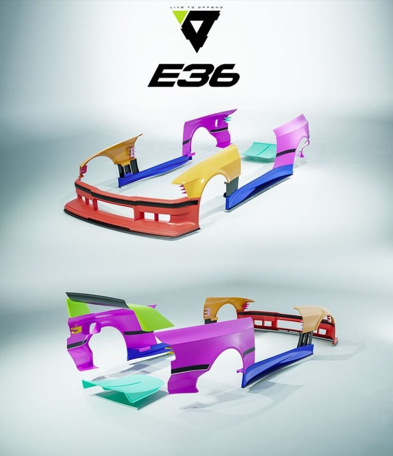 Kyza & Live To Offend Rilis Body Kit Keren Untuk BMW E36 - Fastnlow.net