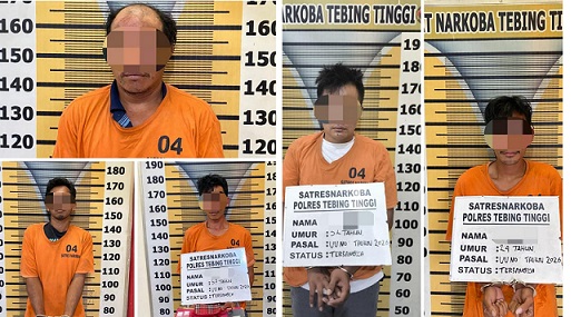 Sat Resnarkoba Polres Tebing Tinggi Ciduk Lima Pria Diduga Pengedar ...